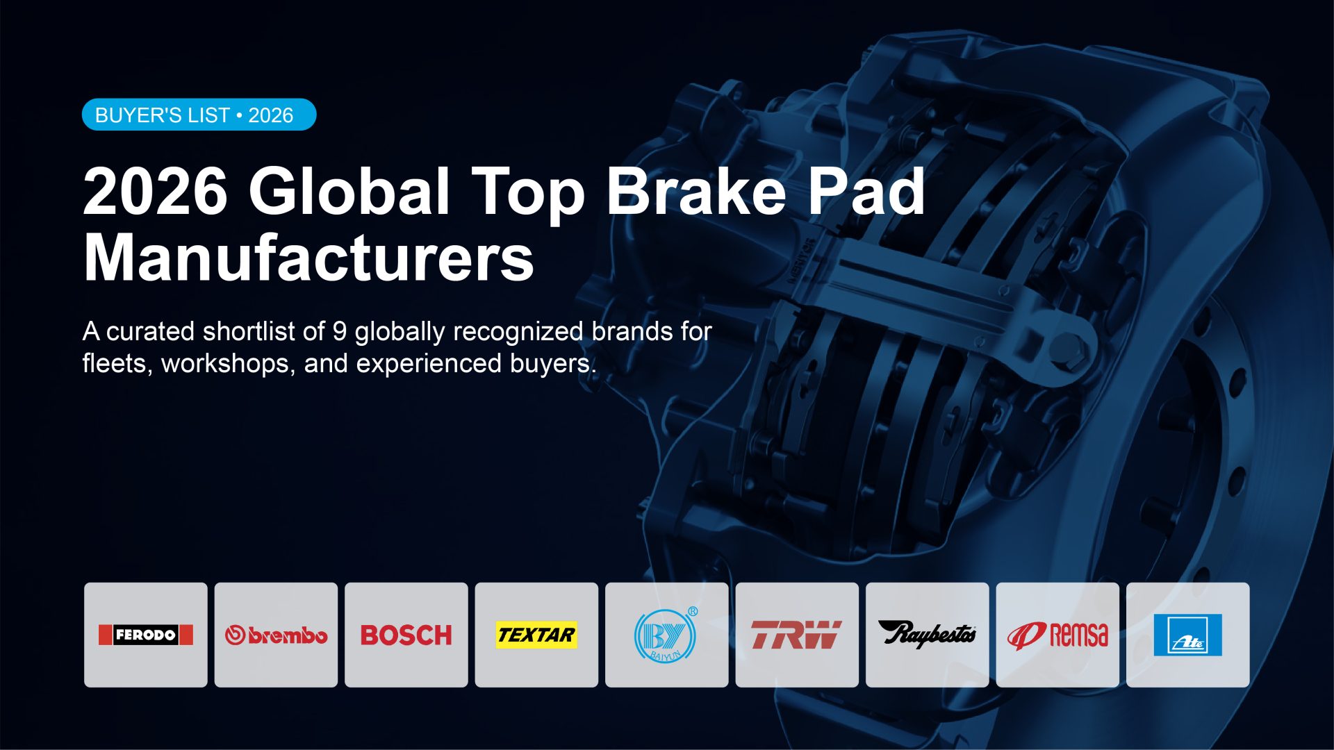 2026 Global Top Brake Pad Manufacturers: 9 Trusted Brands Buyer’s List ...